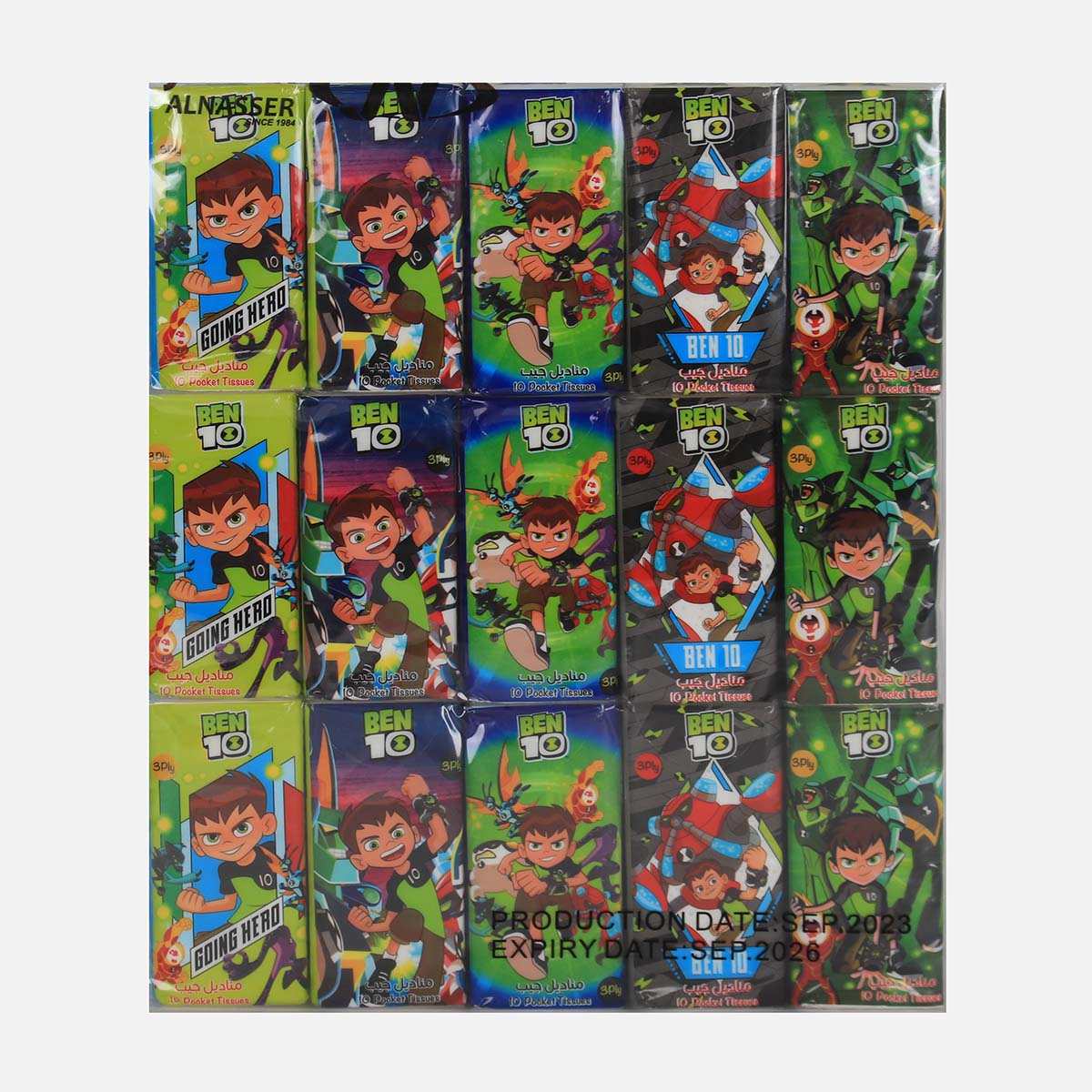 BEN 10 PACK OF 30 TISSUE 200M*205M 3PLY 10 SHEETS – Al Nasser